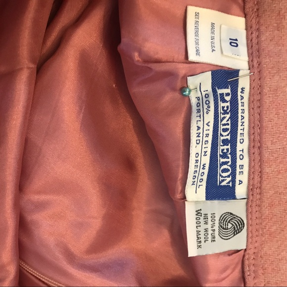 Pendleton | Skirts | Pendleton Vintage Straight Skirt Pink Winter Wool ...